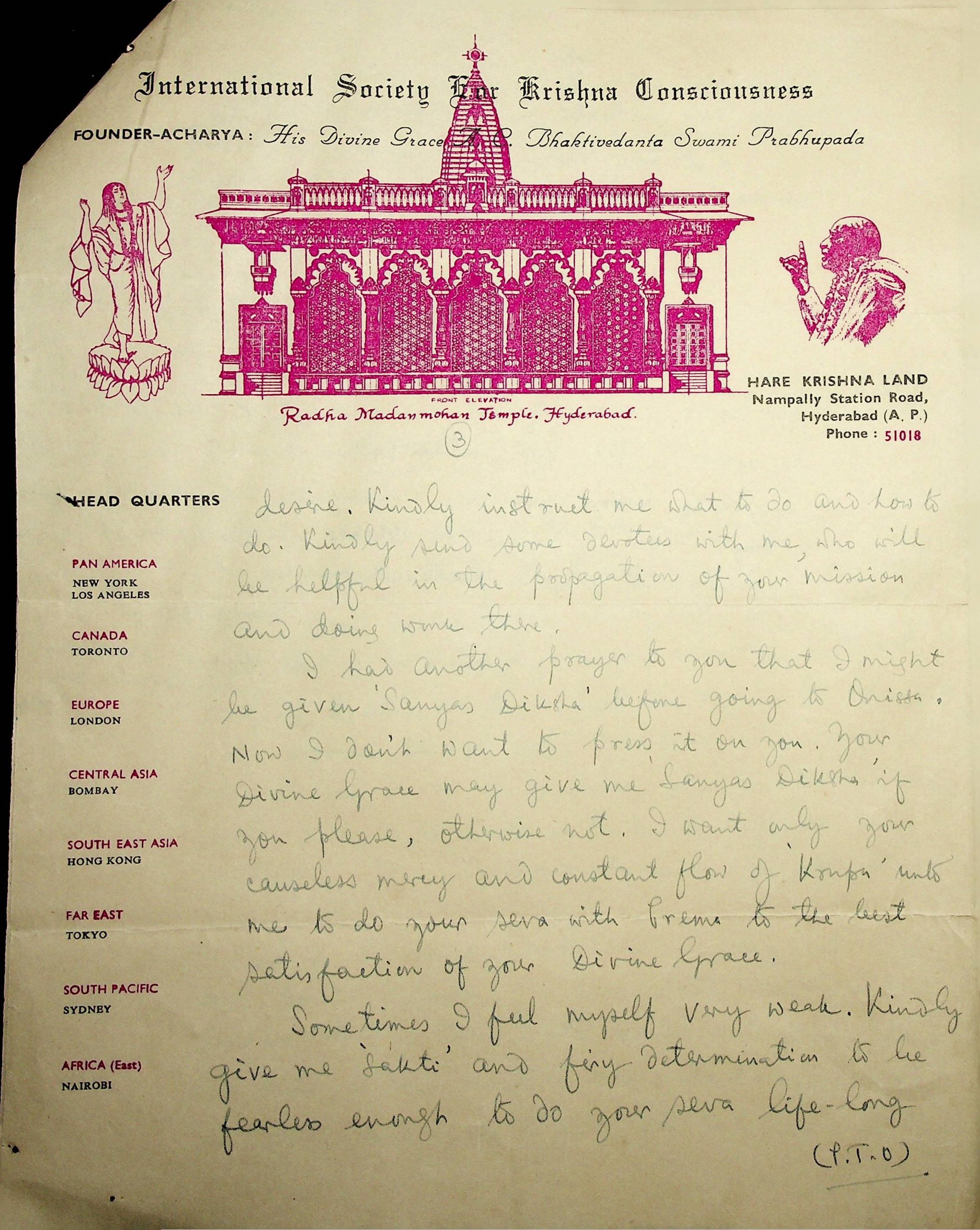View Letters | Tapta-Jivanam